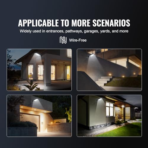 VEVOR 600W Solar Street Light, LED Solar Flood Lights Outdoor 60000lm with Infrared Remote Control, IP66 Waterproof Security Solar Motion Sensor Lamp for Garden Yard Home Path Garage Parking Lot