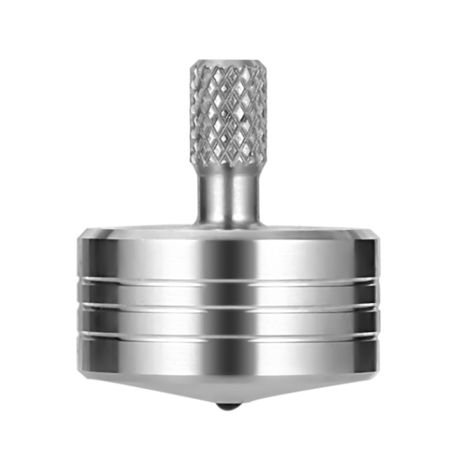 CHEETOP Stainless Steel Spinning Top, Precision Mini Desktop Gyroscope, Kill Time Reduce Stress ADHD Toys, Perfect Balance Gyro (Style 4) Silver
