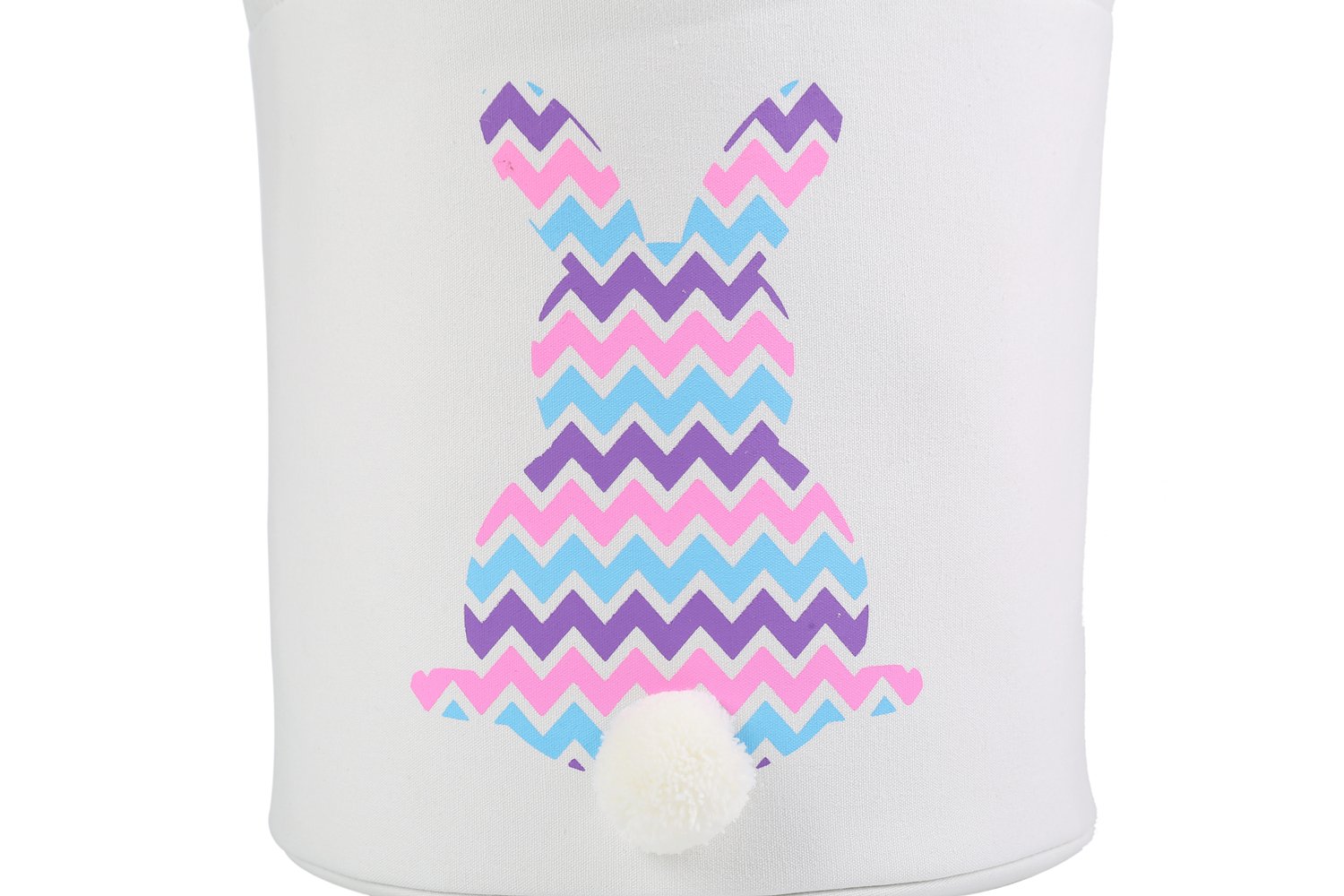 E-FirstFeeling Easter Basket Canvas Egg Hunt Easter Bunny Basket Candy Basket Rabbit Easter Bucket Bag for Easter Party (multicolor)
