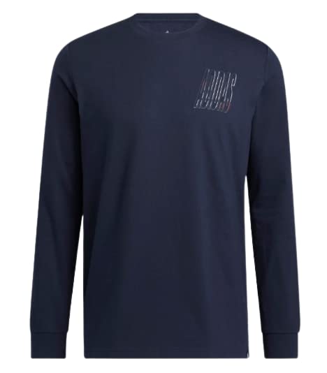 adidas Men's Sportswear Dynamic Sport Graphic Long Sleeve TEE Legend Ink Size M