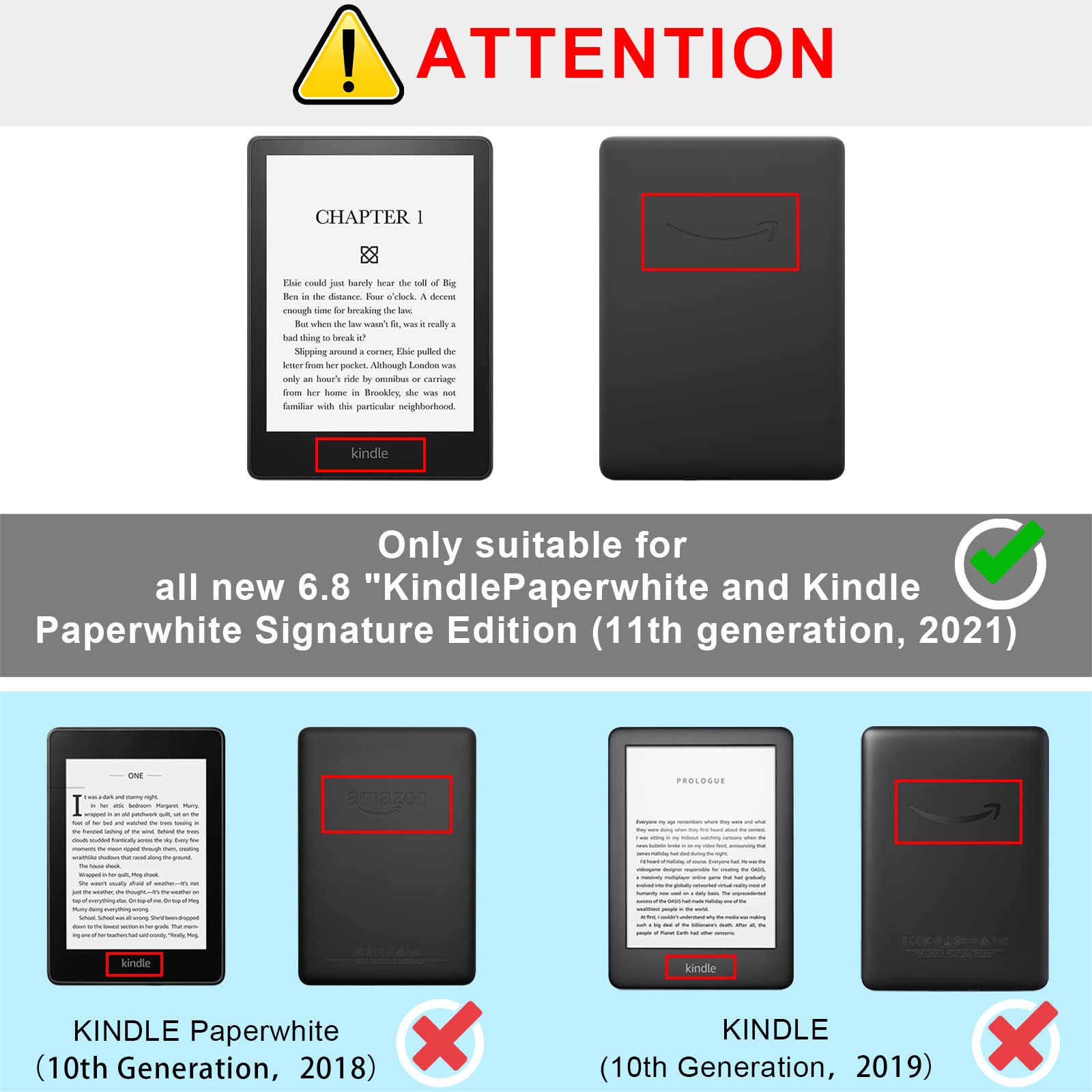 Aippdo Case for 6.8” Kindle Paperwhite 11th Generation 2021- Premium Lightweight Book Cover with Auto Wake/Sleep for Kindle Paperwhite 2021 Signature (Pink Marble)