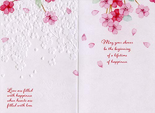 Cherry Blossoms Wedding Bridal Shower Congratulations Card