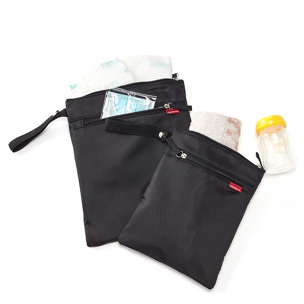 Breast pump bag with Cooler Layer, 3pcs Diaper Bag Baby Cooler & Wet Dry Bag Pouch Set - Grey Color Diaper Bag Cooler Backpack Convenient for Mother to Working and outdoor