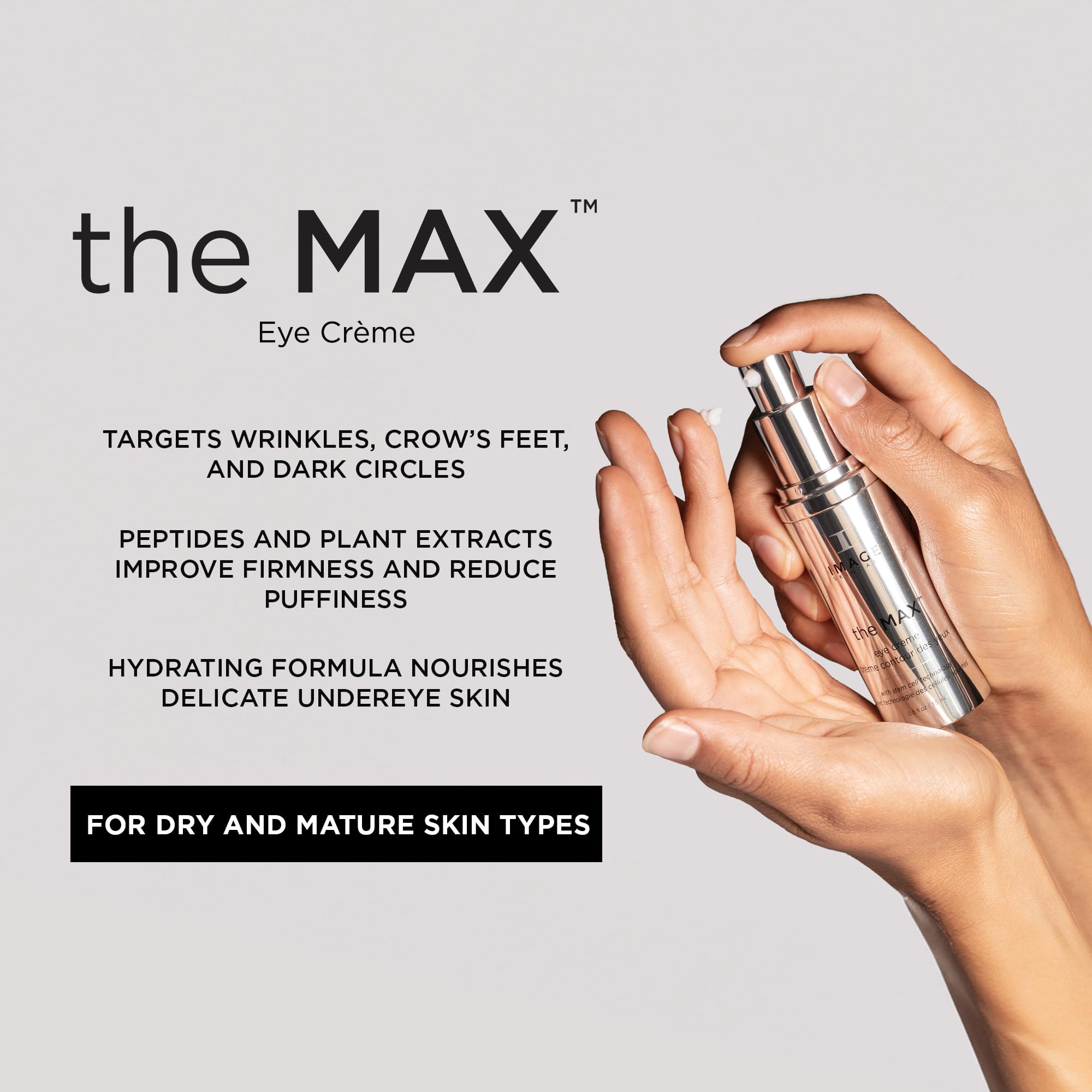 IMAGE Skincare, the MAX Eye Crème, Under Eye Cream to Reduce Appearance of Fine Lines and Puffiness for Brighter Looking Eye Area, 0.5 oz