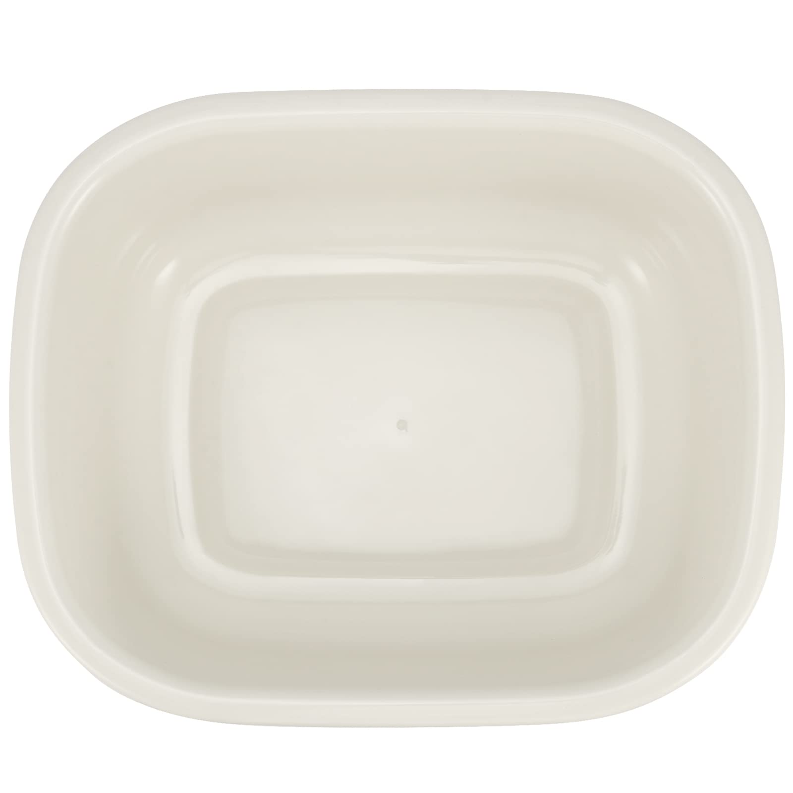 MOUYAT 4 Pack 13L Plastic Wash Basin, 14 Quart Plastic Commercial Bus Box, Rectangular Wash Tub Basin, Beige Dish Pans for Washing Dish, Sink, Cleaning Supplies