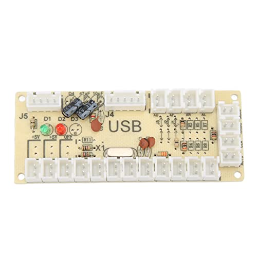Arcade Controller Kit, Plug and Play Arcade Joysticks Part Dustproof Washers for Arcade Games(Black)