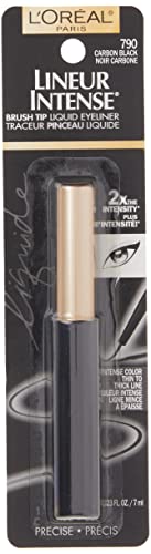 L'Oreal Paris Lineur Intense Brush Tip Liquid Eyeliner, Carbon Black, 0.24 fl; oz.