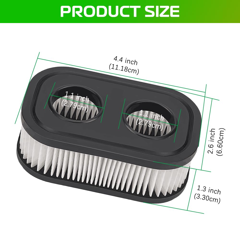 Air Filter compatible with 593260 798452 Lawn Mower Air Clean Series Engine 4247 5432 5432K Mower Air Filter Accessories Suitable for 550E 550EX 500EX 625EX 675EXI(4pcs)