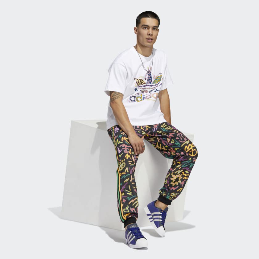 adidas Originals Love Unites Trefoil Tee, White/Multicolor, X-Small