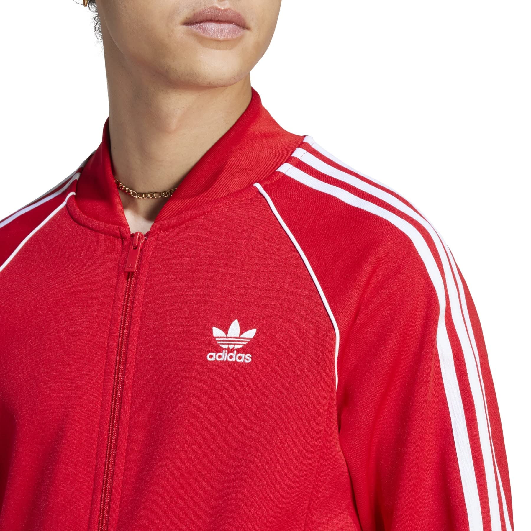 adidas Originals Men's Adicolor Classics Superstar Track Jacket, Shadow Maroon/White, Large