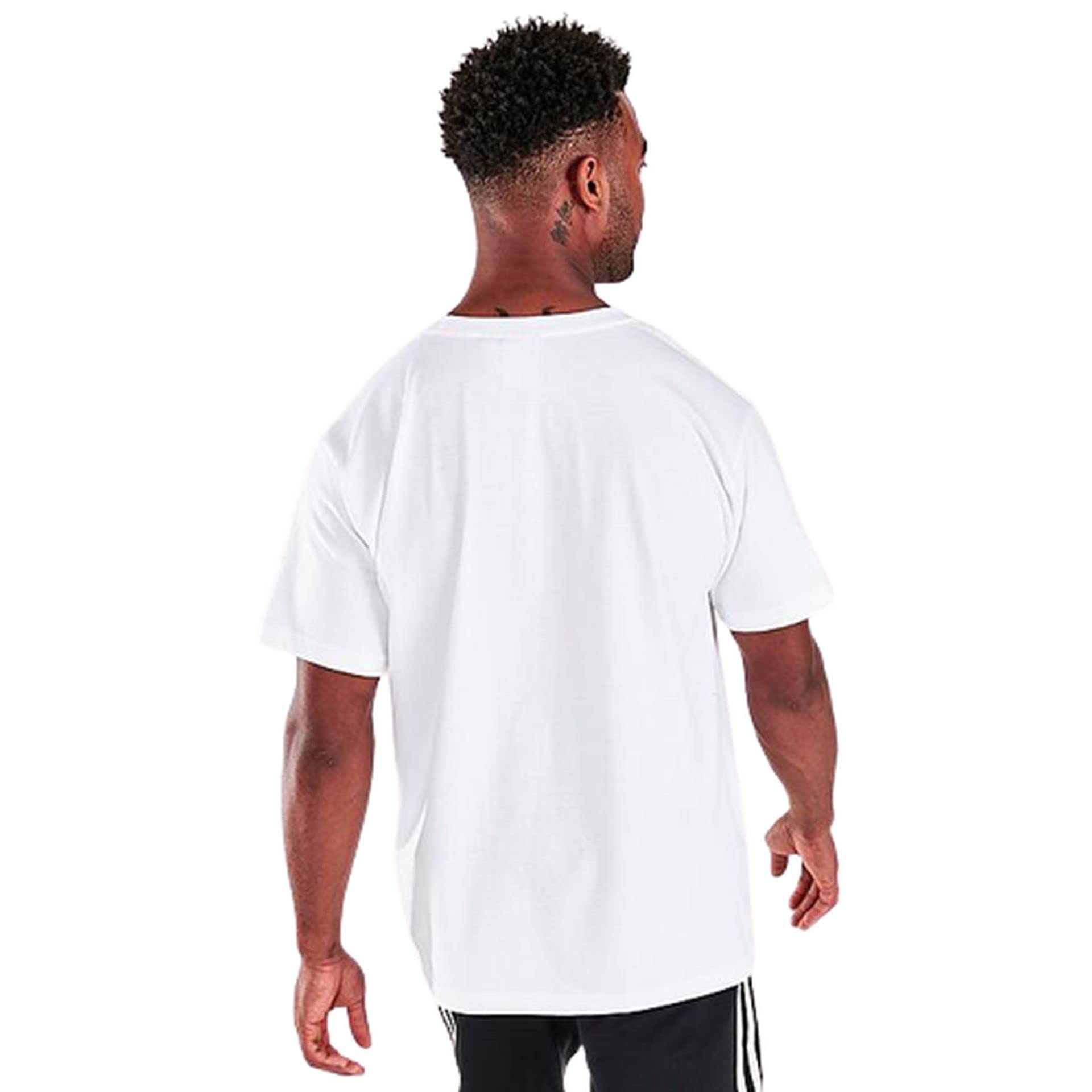 adidas Originals Men's Linear Graphic T-Shirt (Medium, White/Black/Vivid Red)