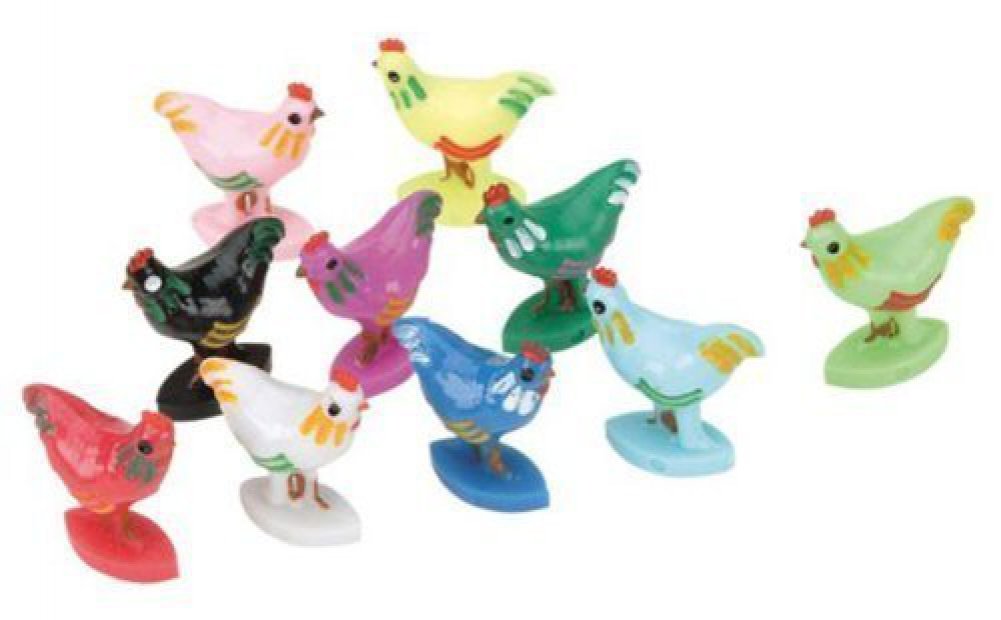 CHH Ckicken Markers for Chicken Dominoes, 10 Pieces, Assorted