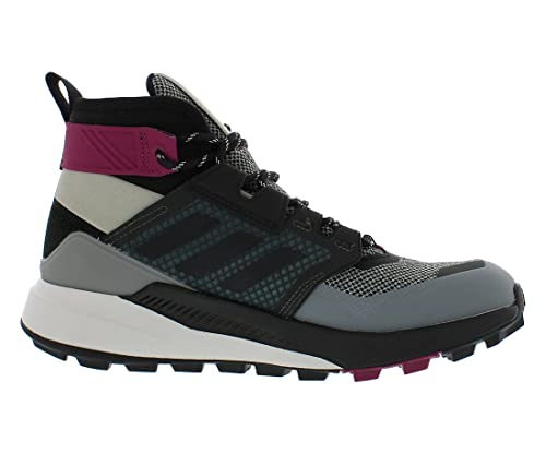 adidas Terrex Trailmaker Mid Gore-TEX® Hiking Shoes Metal Grey/Core Black/Power Berry 11 B (M)