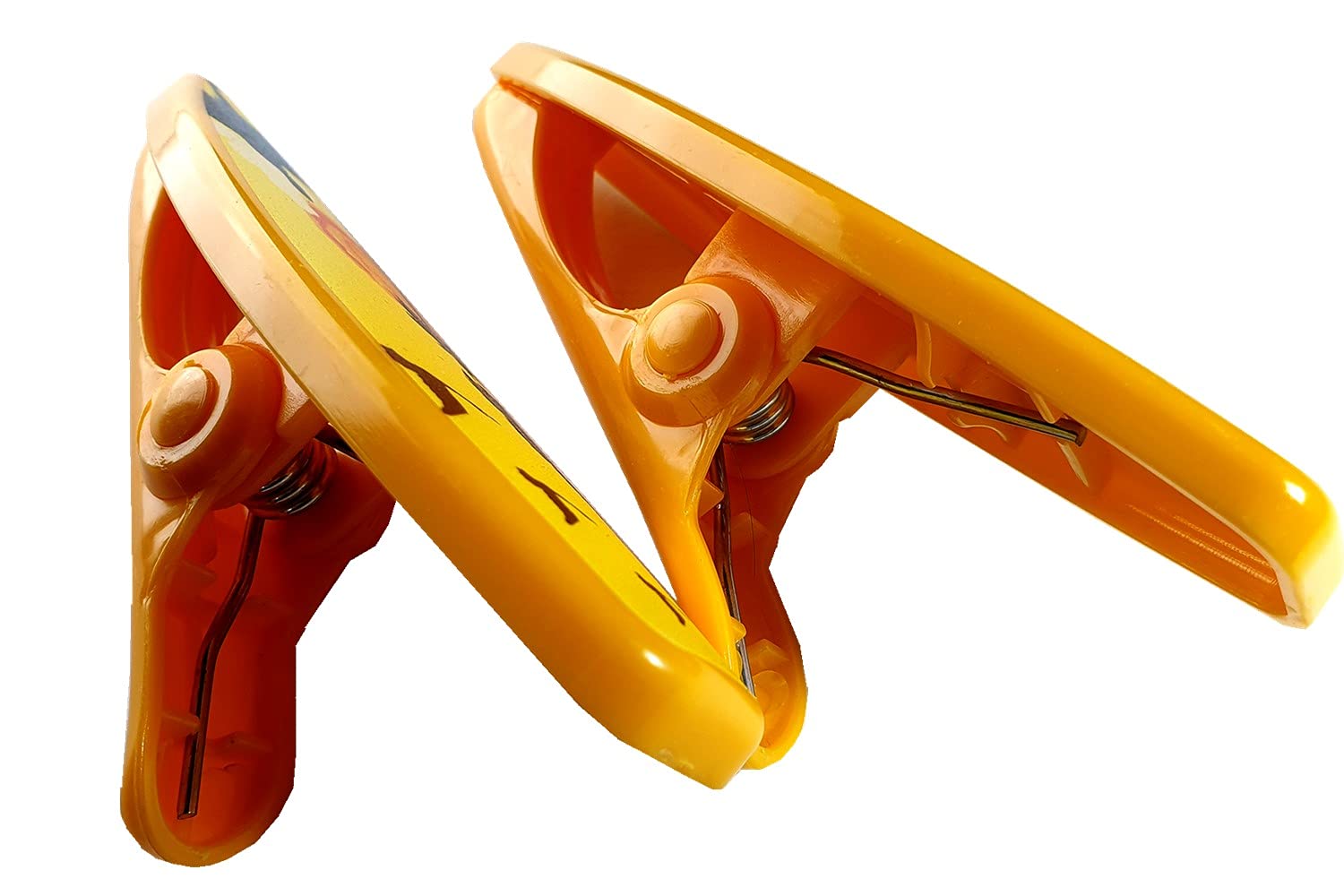 Yellow Surfboard Style Beach Towel Clips Jumbo Size for Beach Chair, Cruise Beach Patio, Pool Accessories for Chairs, Household Clip, Baby Stroller. by C&H Solutions