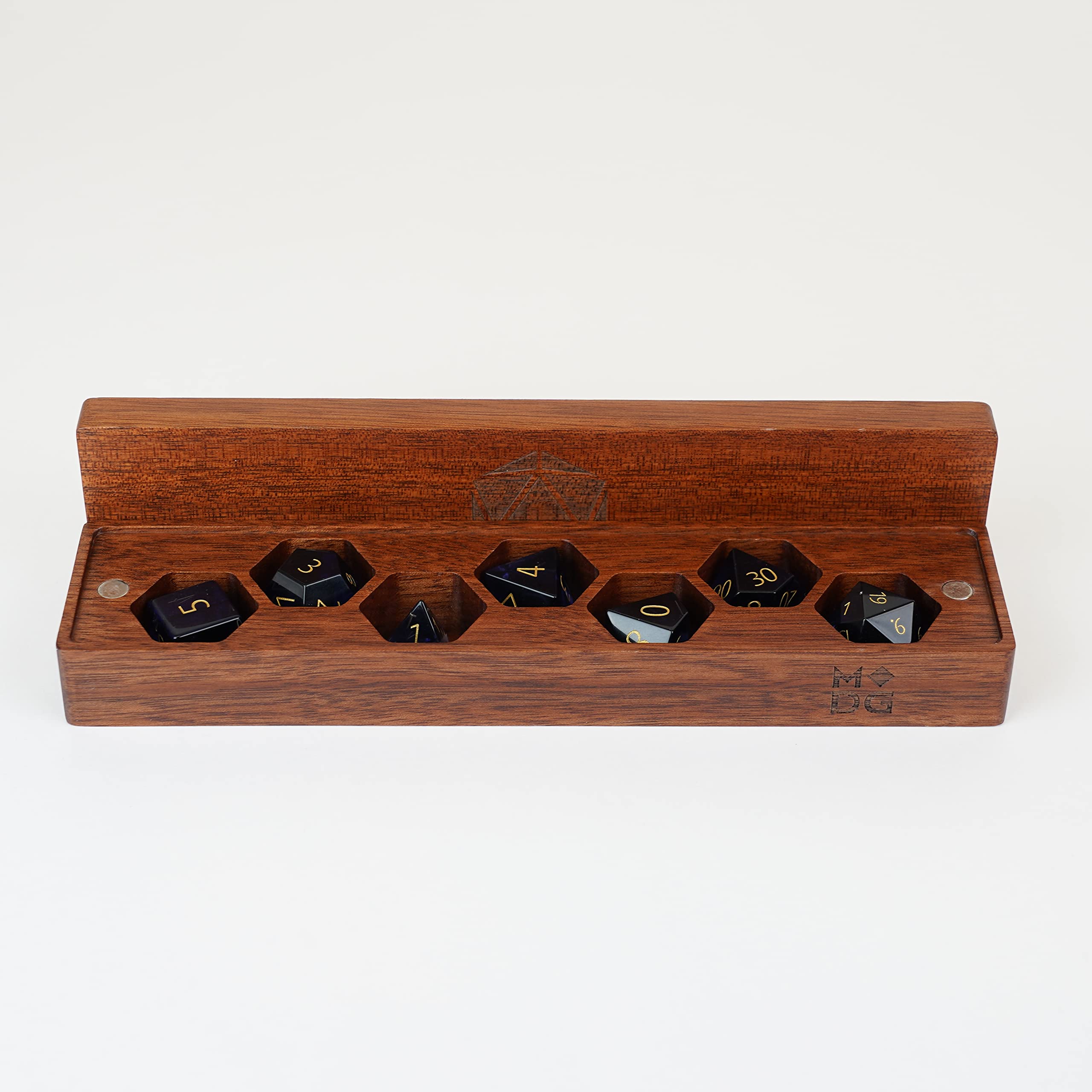 FanRoll by Metallic Dice Games Premium Wood Dice Vault: Purple Heart, Role Playing Game Dice Accessories for Dungeons and Dragons