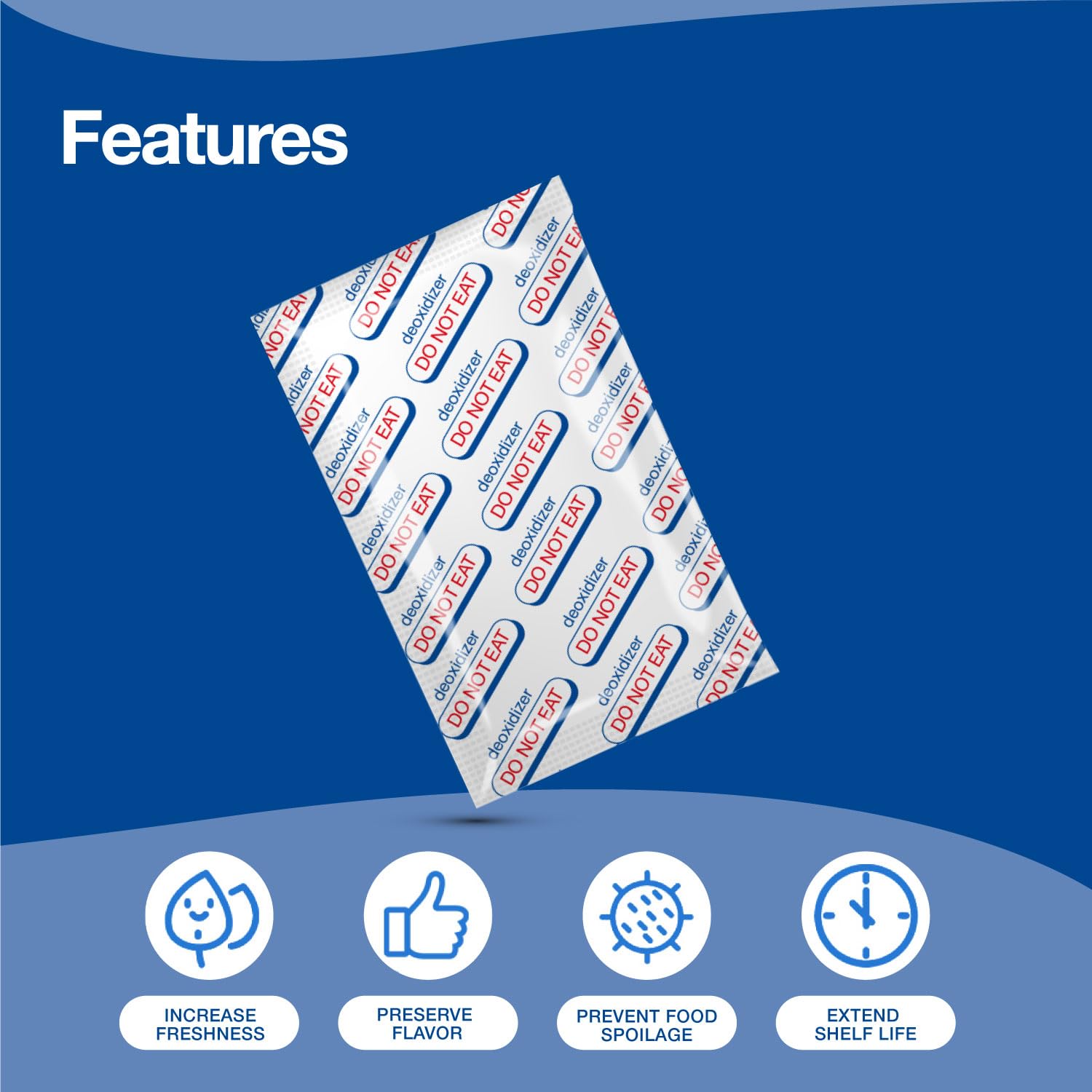 BELLE KR 500cc Oxygen Absorbers for Food Storage - 100 Pcs (5pcs Per Vacuum Pack) with Indicator - Oxygen Absorbers for Maximum Freshness, Flavor Preservation & Extended Shelf Life