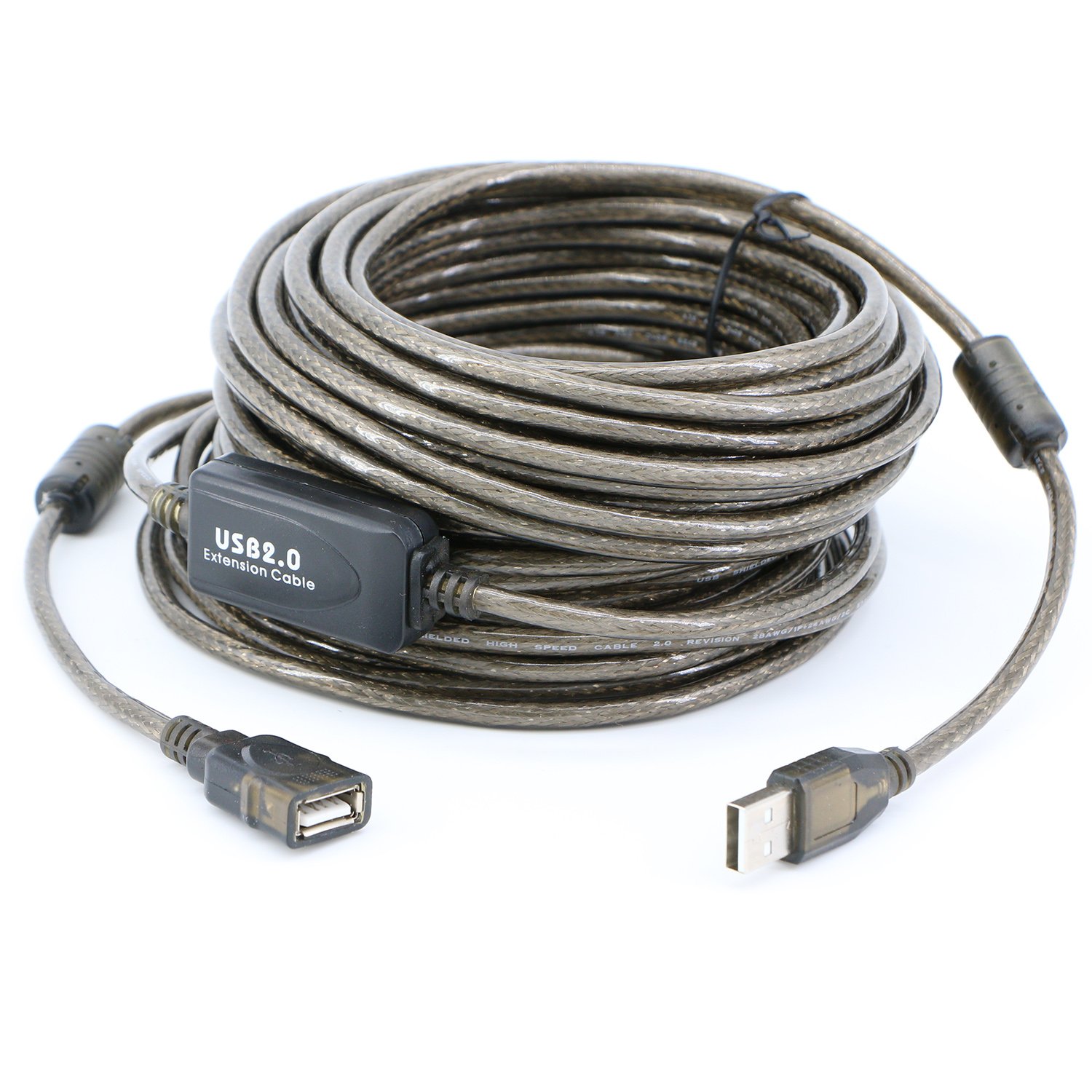 PASOW USB 2.0 A Male to A Female Extension Cable High Speed 480 Mbps (50 Feet(15m))