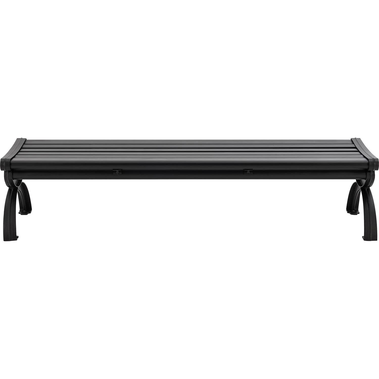 Global Industrial 6' Aluminum Park Bench, Black