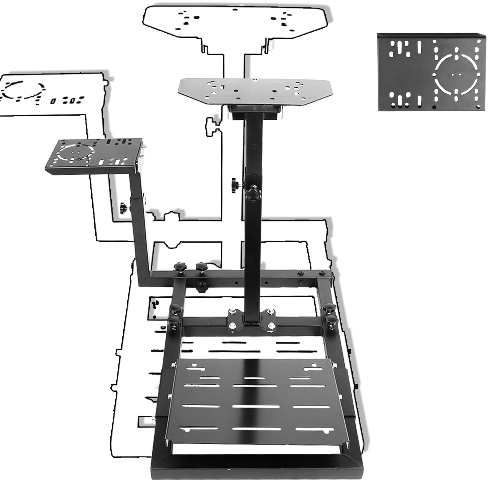 Anman G29 Racing Wheel Stand Fit for Logitech G920 G923 G27,Thrustmaster T150 T248 T300RS TMX,Fanatec Driving Simulator Cockpit Gravity Upgrade,Steering Wheel Pedal Seat Not Included