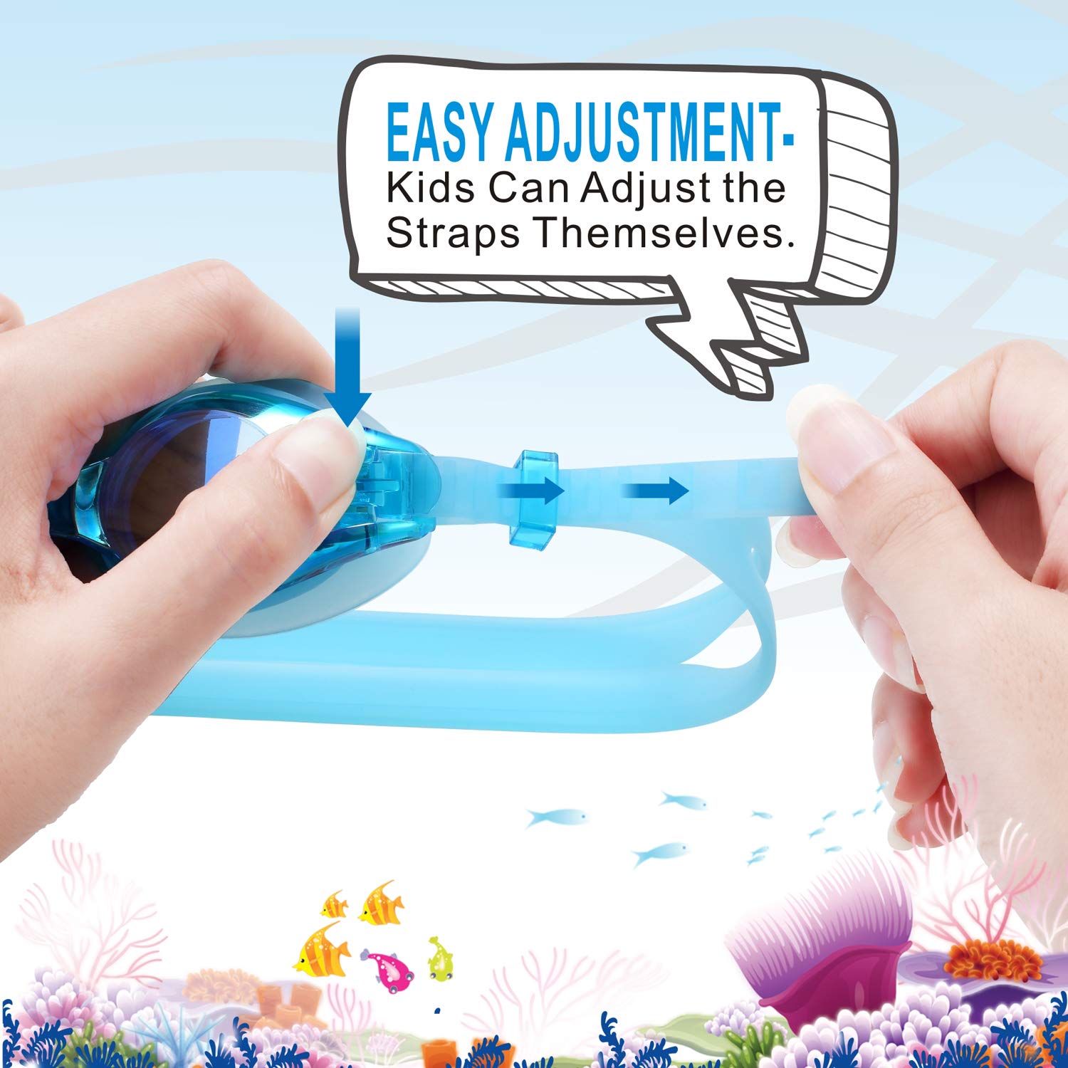 Aegend Kids Goggles, Swimming Goggles for Kids Age 4-16 Boys and Girls Youth