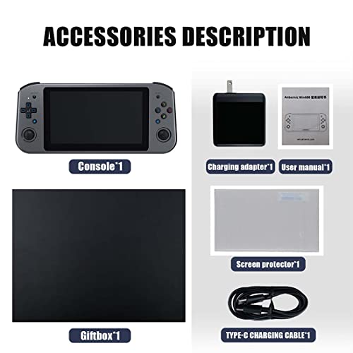 AINIX Handheld Game Console, 5.94 Inch 8G+256G Video Game Handheld Game Console, 3020e CPU win10 Portable Video Game Console Support Steam OS System