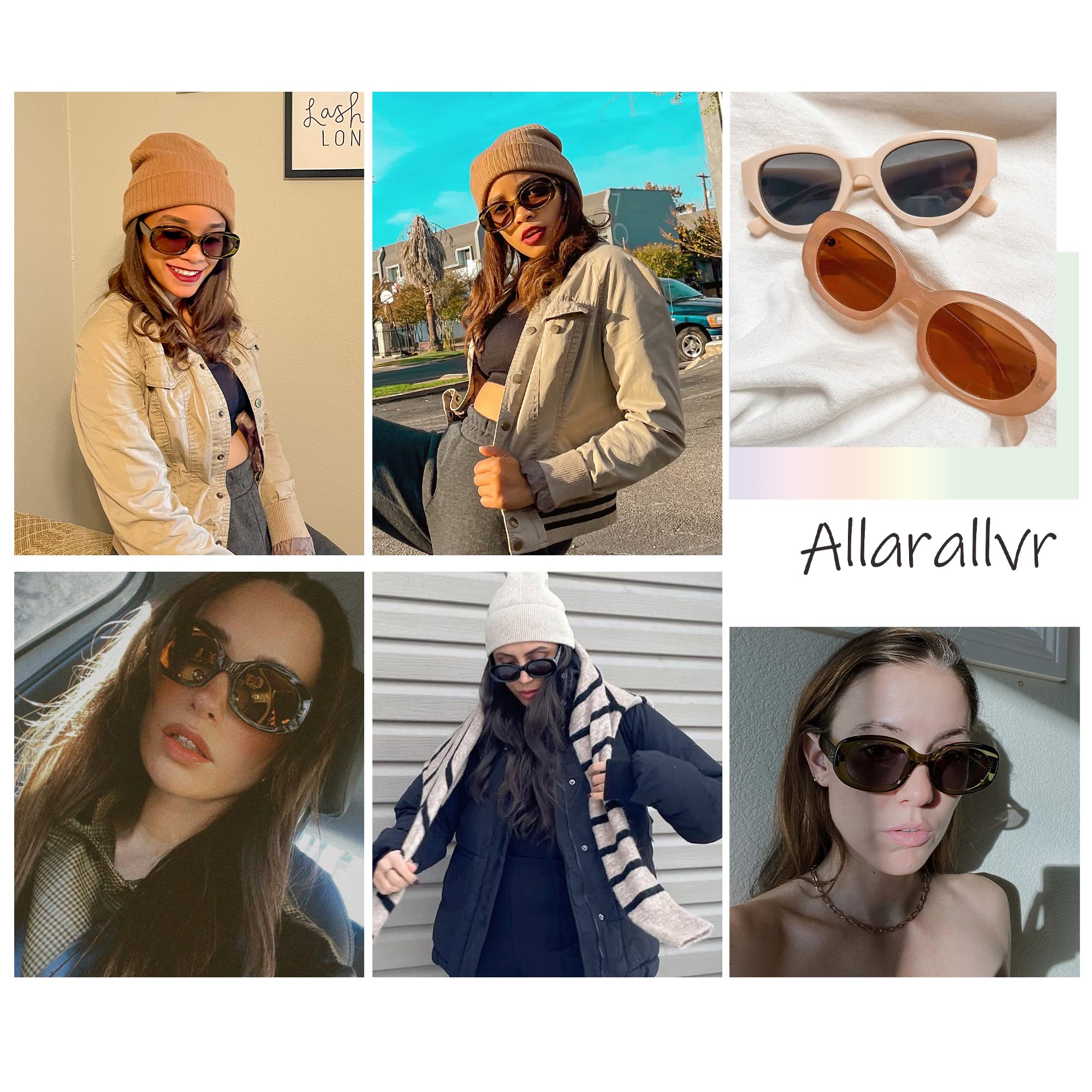 Allarallvr Retro Oval Polarized Sunglasses for Women and Men Vintage Designer Style Gafas De Sol Para Mujer AR82023 Black+Tortoise