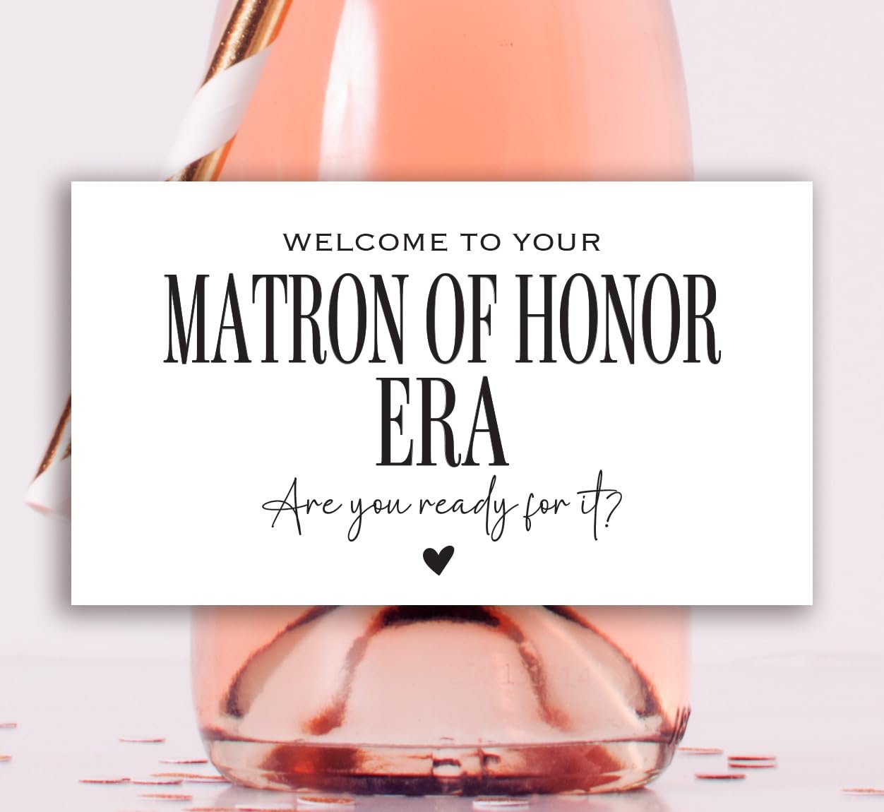 Bridesmaid Era Mini Champagne Labels - Set of 8