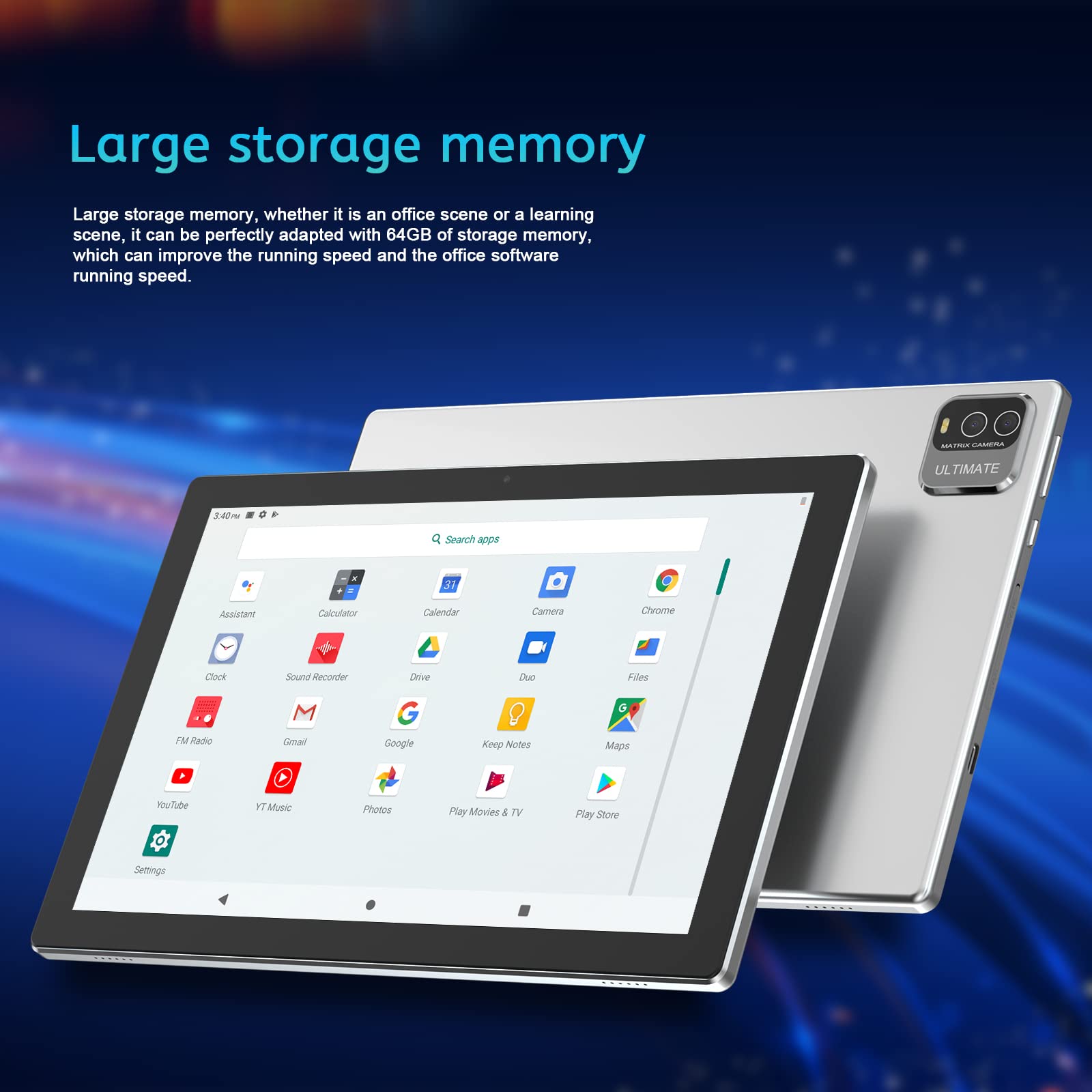 ATOZEE Android Tablet 10 Inch, 32GB Storage Tablets,Quad-Core 1.5GHz Processor, 2GB RAM, Dual Camera, 1280 x 800 IPS HD Display Screen, 512GB Expand, WiFi, BT, 10 inch tableta PC.