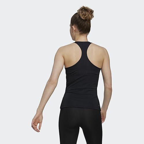 adidas Women's Techfit Racerback Training Tank, Black/White, Large