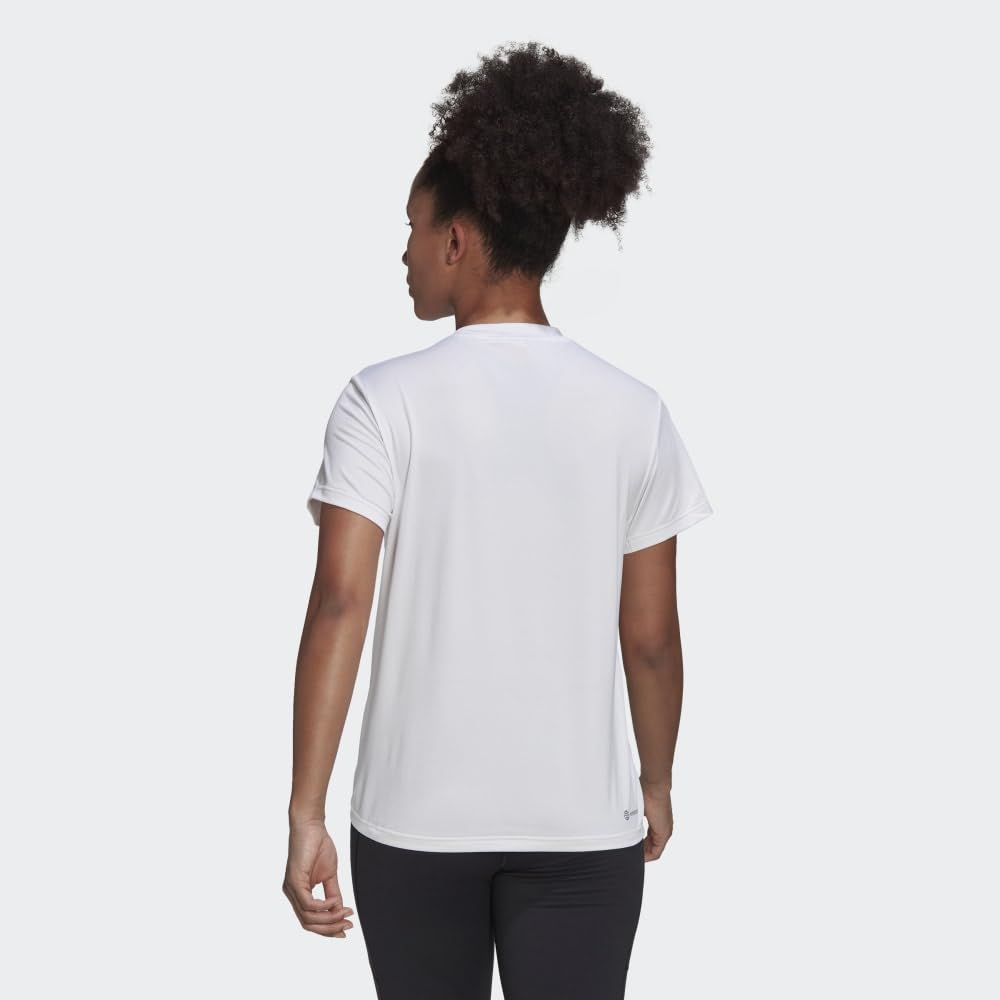 adidas Women's Standard AEROREADY Desgined 4 Training Minimal Tee, Black/Black/White, 4X