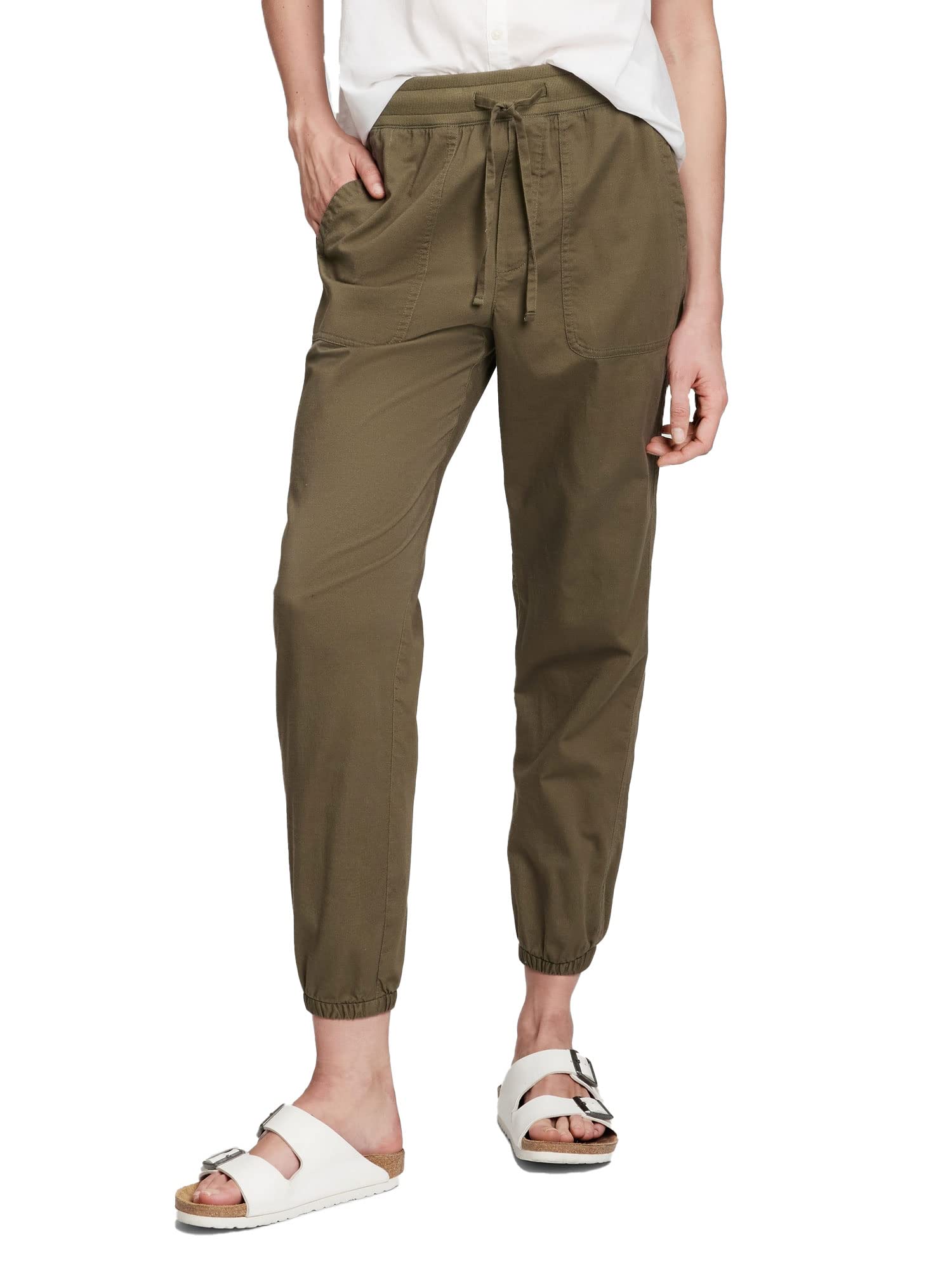 GAP Womens Ribbed Jogger Sweatpants, Surplus, Large US