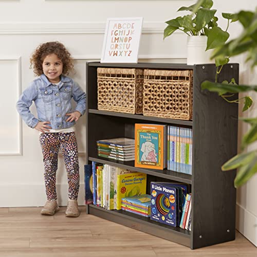 ECR4Kids Classic Bookcase, 36in, Adjustable Shelves, Grey Wash