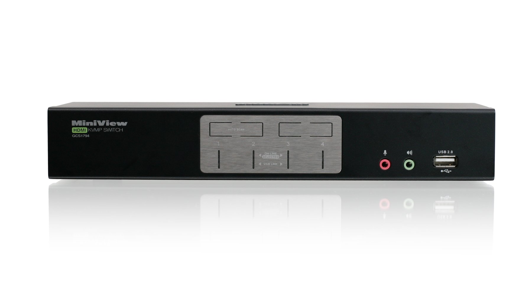 IOGEAR 4-Port HDMI Multimedia KVM Switch with Audio, USB 2.0 Hub and HDMI KVM w/Full Set of Cables, (GCS1794 TAA Compliant)
