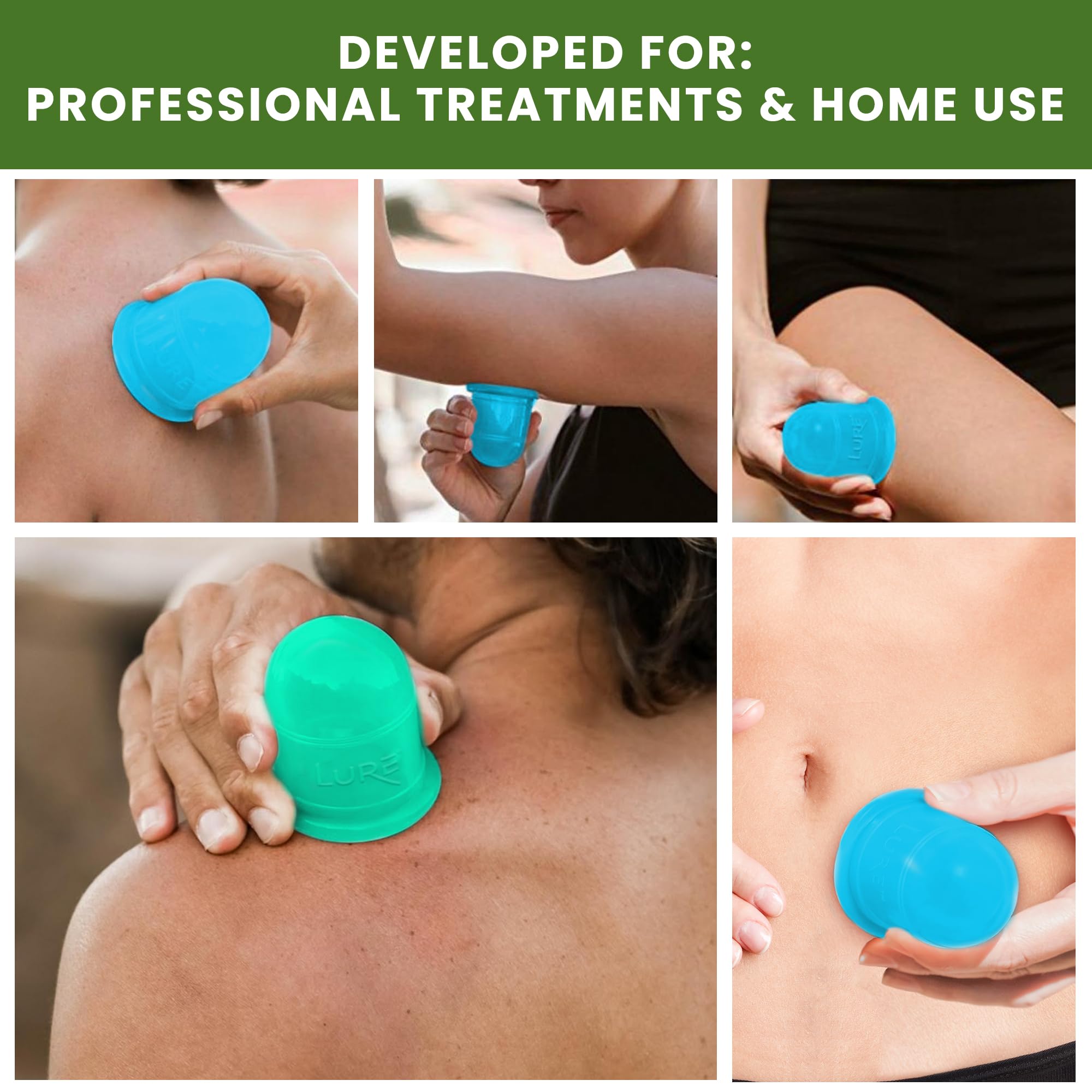 Silicone Cupping Therapy Set Beginner Massage Cupping Cups for Cupping Therapy Cup Kit for Massage, Myofascial Release, Cellulite Reduction
