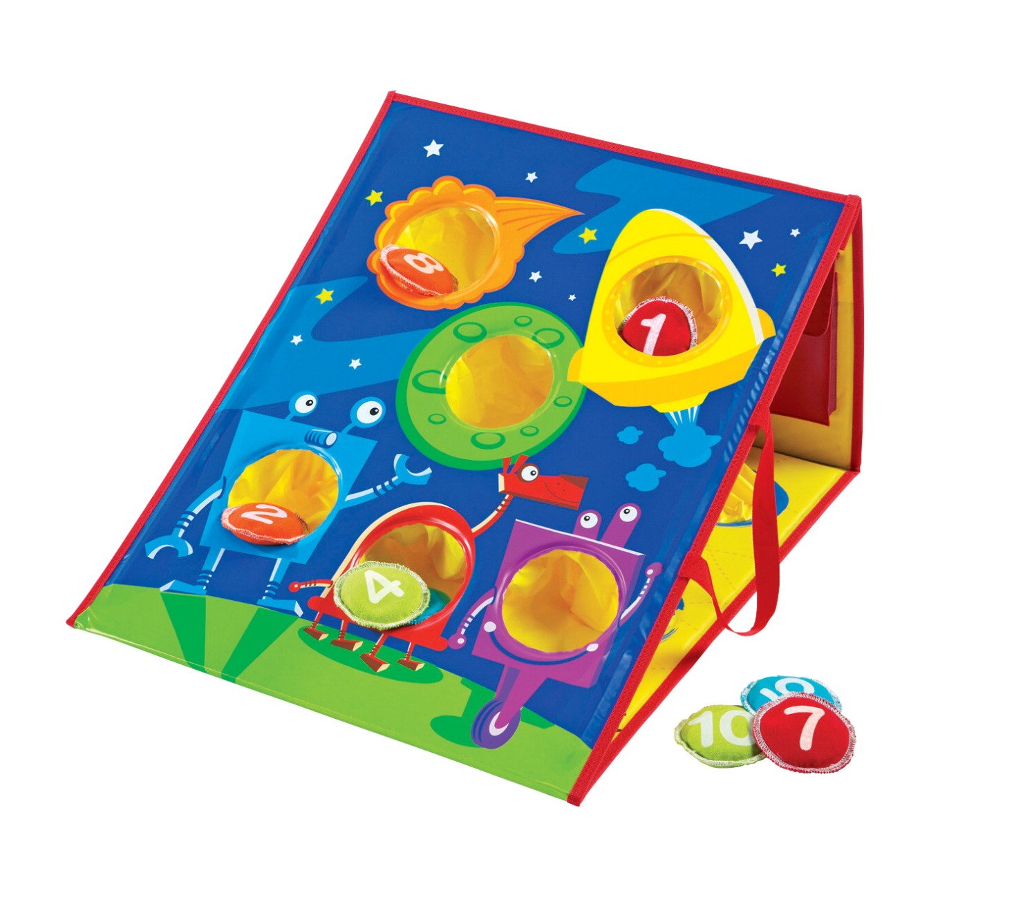 Learning Resources Smart Toss Game, 4 Different Bag Tossing Games, Cornhole Game, Easter Basket Stuffer, Bean Bag Game for Toddlers, Easter Games, Ages 3+