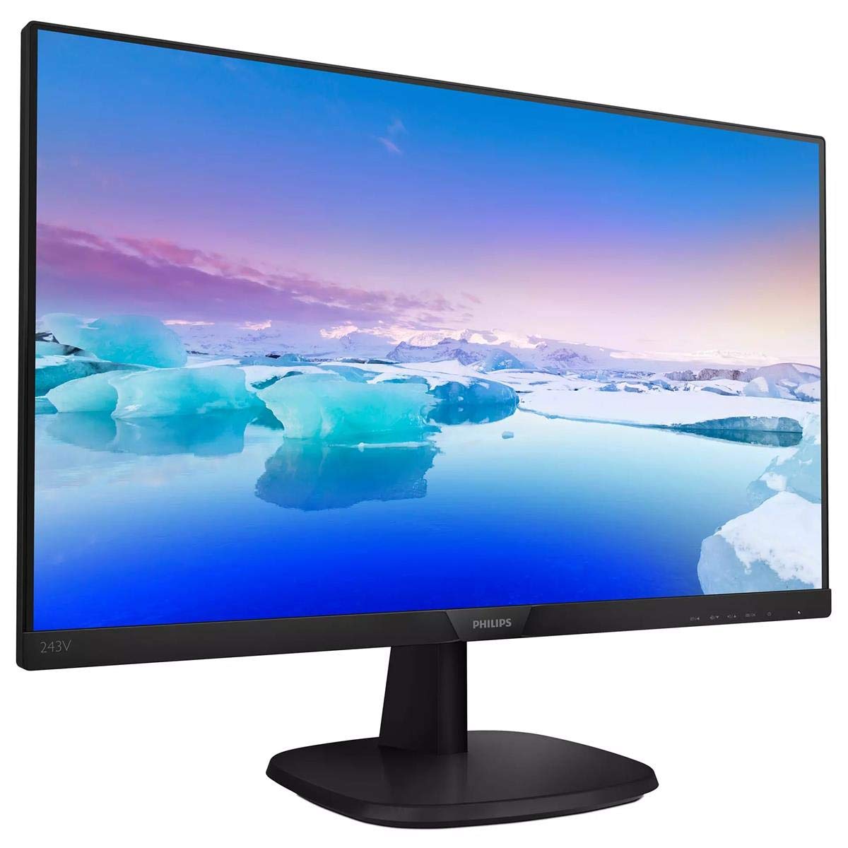 PHILIPS 243V7QJAB 24" Monitor, Full HD, Edge-to-Edge IPS, Built-in Speakers, VESA, EnergyStar Most Efficient 2017, 4Yr Advance Replacement Warranty