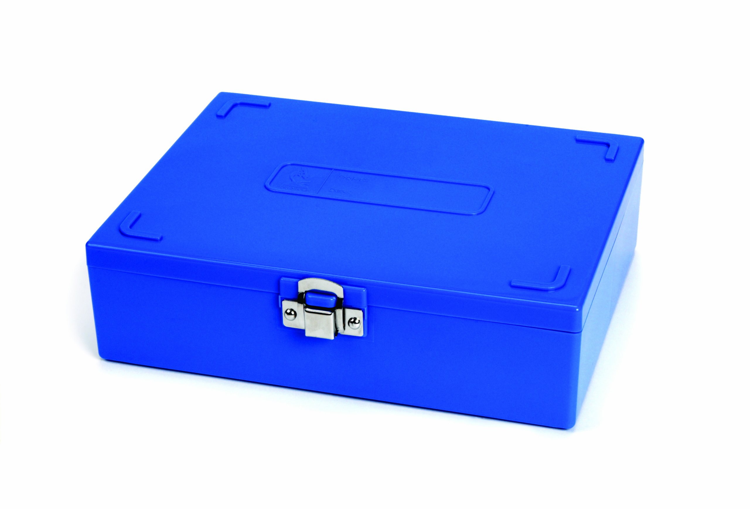 Heathrow Scientific HD15979A ABS Blue Sturdy Tall Slide Box, 208mm Width x 175mm Height x 60mm Depth, 100-Place