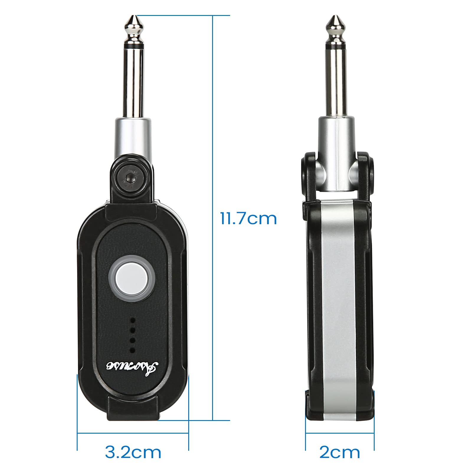 Asmuse Wireless Guitar System,Wireless Guitar Transmitter Receiver Supports 20 Channels,Rechargeable Guitar Transmitter Receiver for Electric Guitar Bass