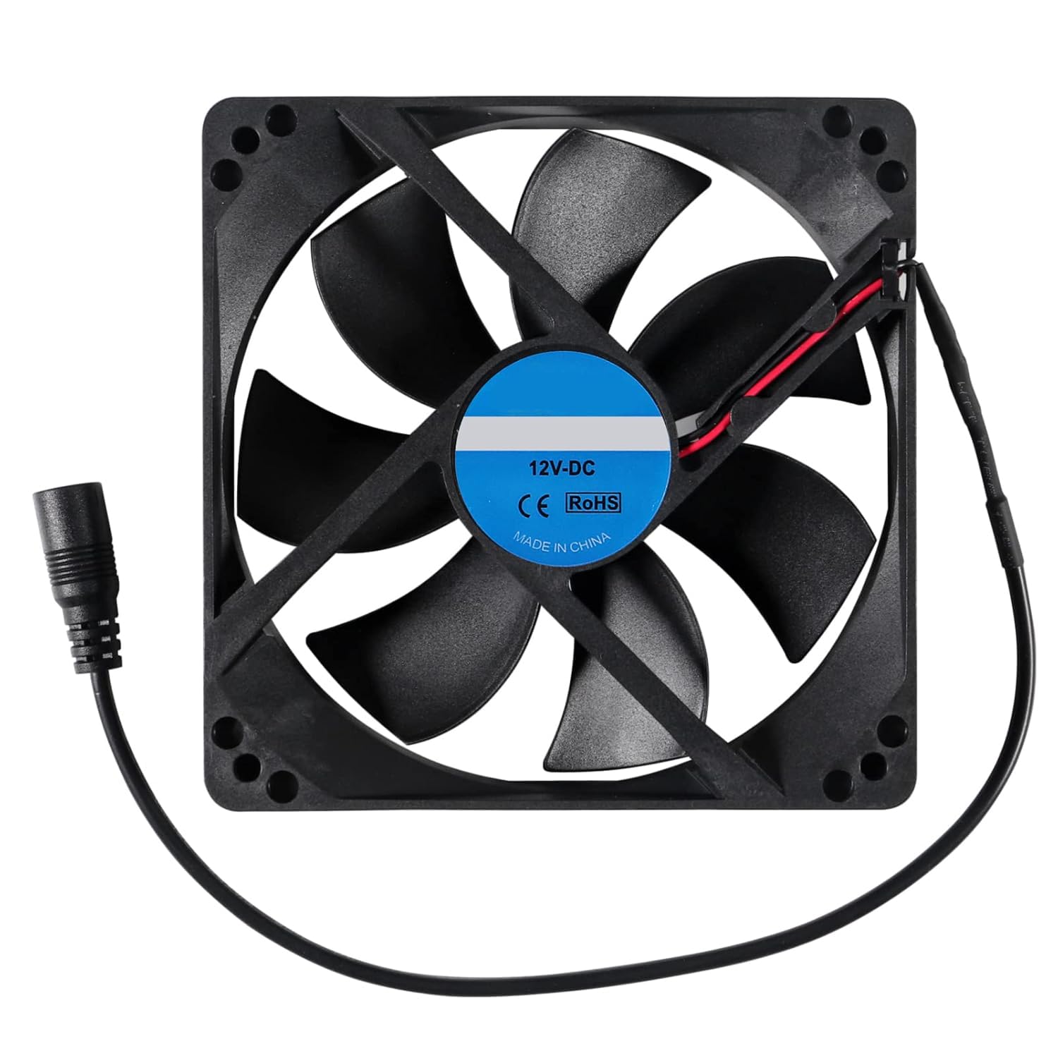 ALMOCN Computer Fan with AC Plug 120mm Fan with 3 to 12V Speed Controller 10V 220V Case Cooling Fan for Receiver Computer Case Cooler, 120 x 25mm