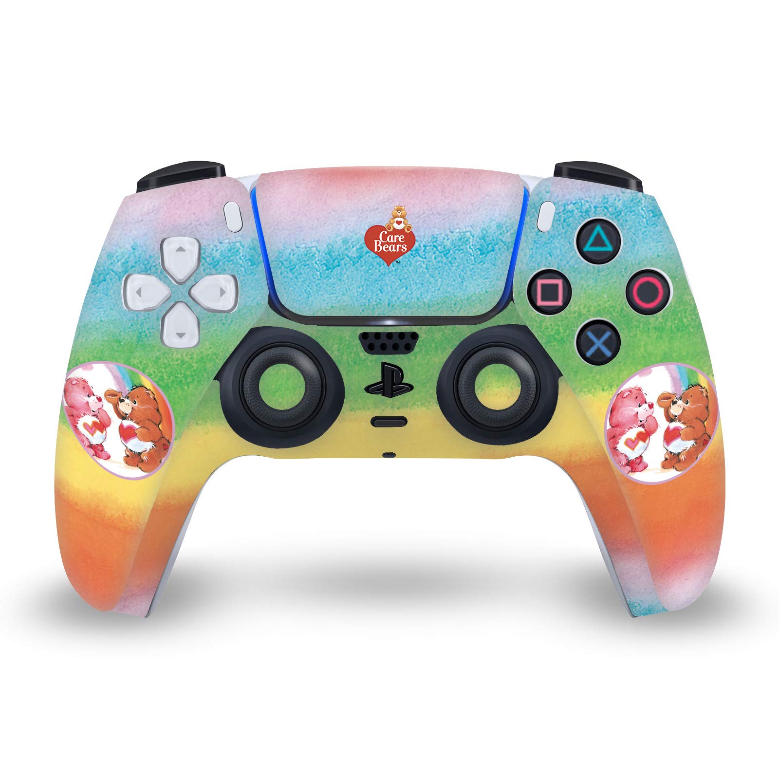 Head Case Designs Officially Licensed Care Bears Rainbow Classic Vinyl Faceplate Sticker Gaming Skin Decal Cover Compatible With Sony PlayStation 5 PS5 DualSense Controller