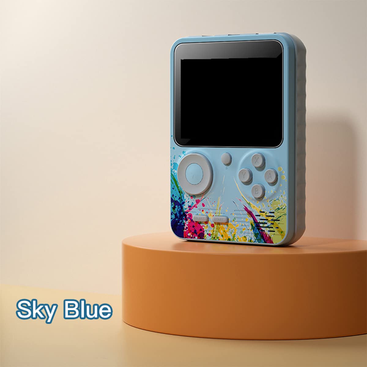 Handheld Game Console Built in 500 Classic Game for Boy Girl, Mini Pocket Handheld Console, 2.8 Inch Screen, 1020mAh Battery, TV Video Output, Christmas Birthday Present for Kids (Blue)