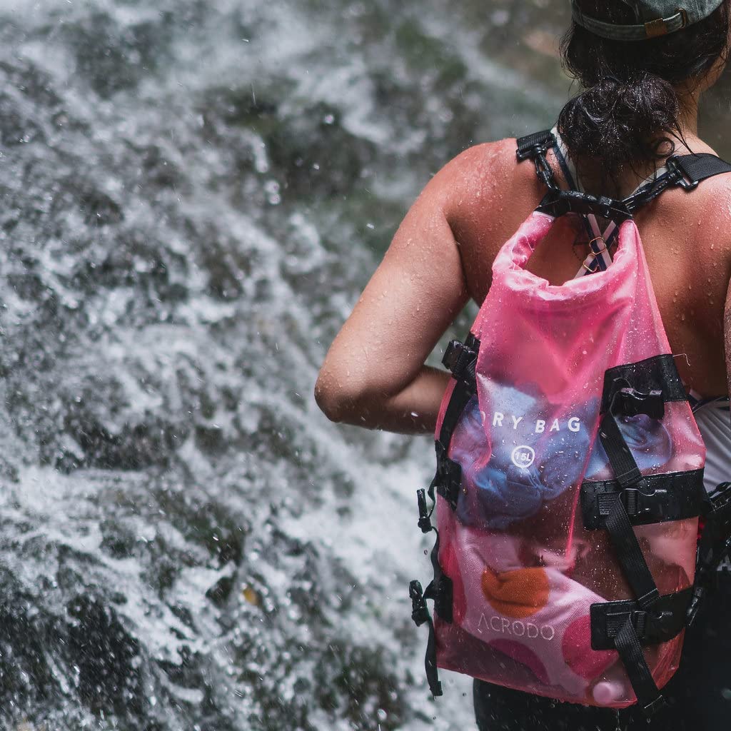 Acrodo 20L backpack - Waterproof Dry Bag, beach bags, clear backpack, kayak accessories, boat accessories, hiking backpack and more