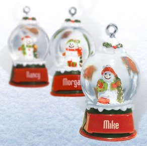 Ganz Snowglobes Denise Glass Personalized Christmas Ornament