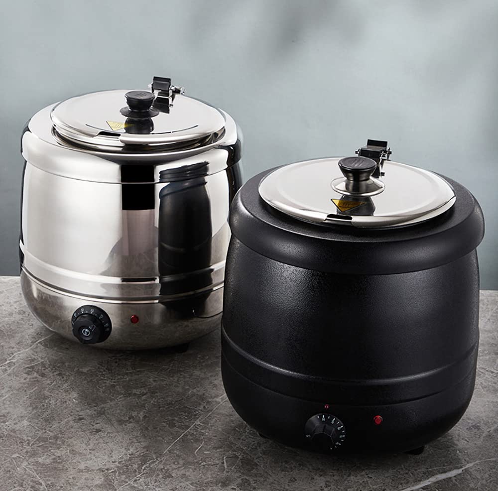 Commercial Soup Kettle Warmer, Stainless Steel 11 Qt Countertop Food Kettle Warmer