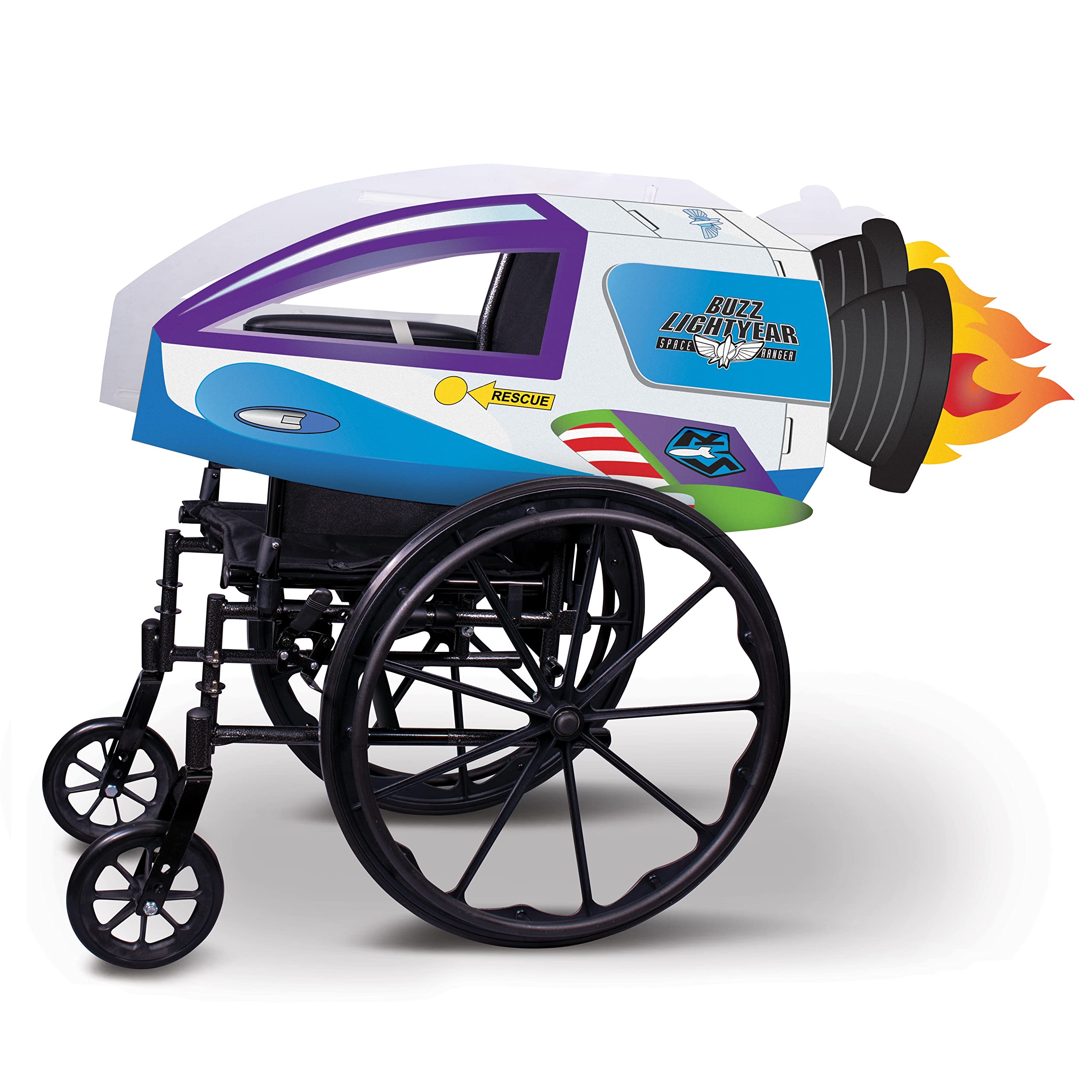 Disguise Buzz Lightyear Adaptive Wheelchair Cover for Kids, Official Toy Story Rolling Costume for Wheelchair