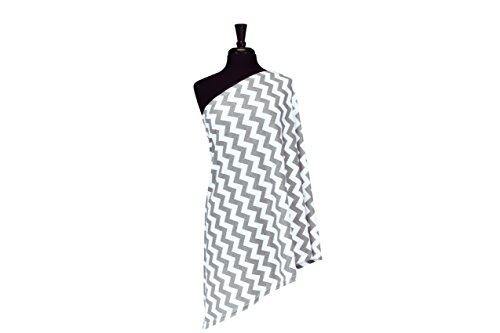 Itzy Ritzy Breastfeeding Cover and Infinity Nursing Scarf β Nursing Cover Can Be Worn as a Scarf and Provides Full Coverage While Nursing Baby, Gray Chevron