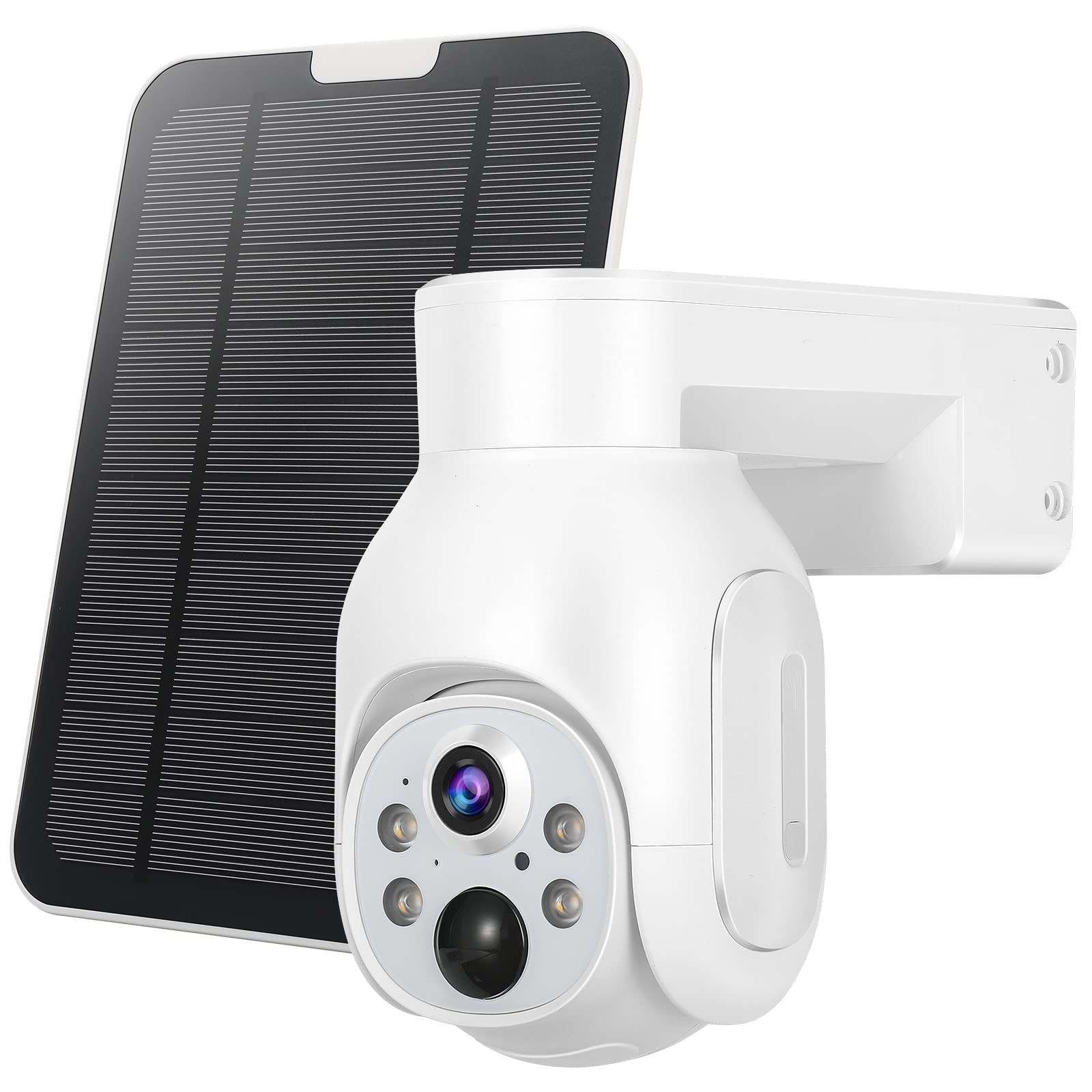 Alptop LTE Outdoor Solar Powered Cellular Security Camera PIR Motion Recording Pan Tilt 360°View Spotlight Two-Way Audio IP65 Weatherproof 1080P Night Vision