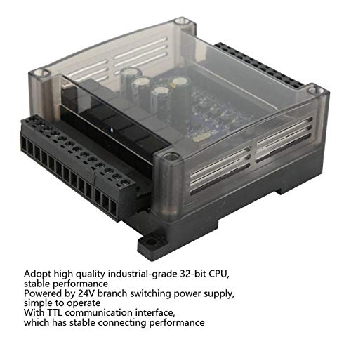 ALREMO HUANGXING - Programmable Control Board, Industrial Grade 32 Bit CPU PLC for FX2N, for Programming General Purpose FX2N 20MR Professional Use(Bare Board + Shell)