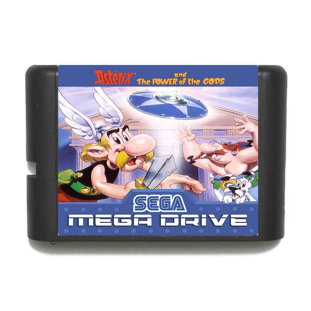 Asterix And The Power Of Gods 16 Bit MD Game Card For Sega Mega Drive For Genesis (Black)