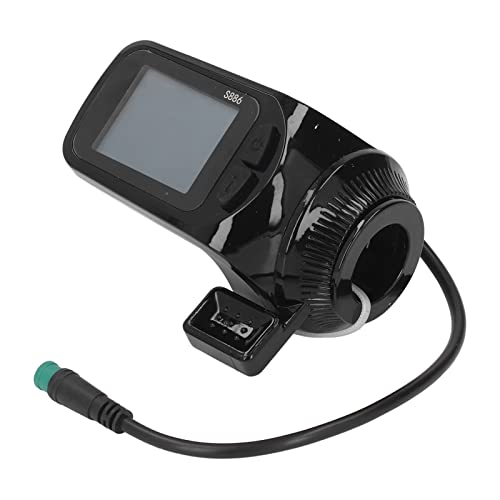 Astibym Electric Bike Display, Water Proof ABS Material E Bike LCD Display for Home